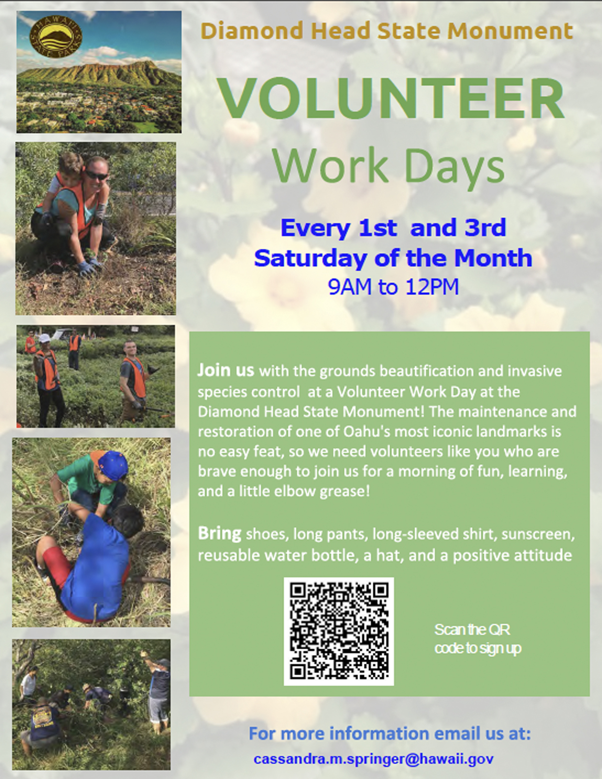 Kanu Hawaii's Diamond Head State Monument Volunteer Workday • AACE ...